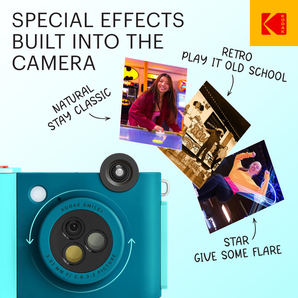 KODAK Smile+ Wireless Digital Instant Print Camera with Effect-changin