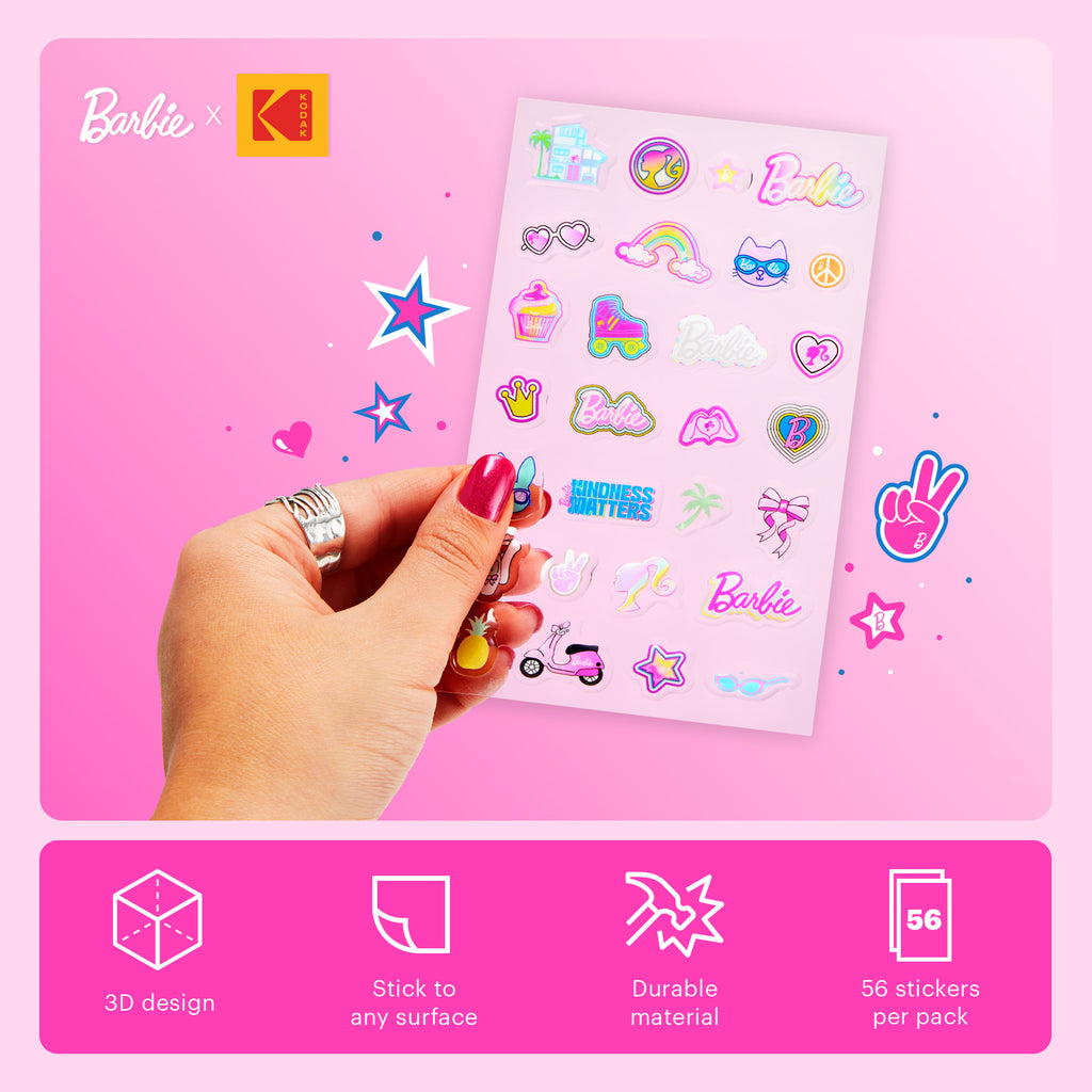 Barbie x Kodak Colorful & Decorative Barbie-Themed Sticker Set – Kodak ...