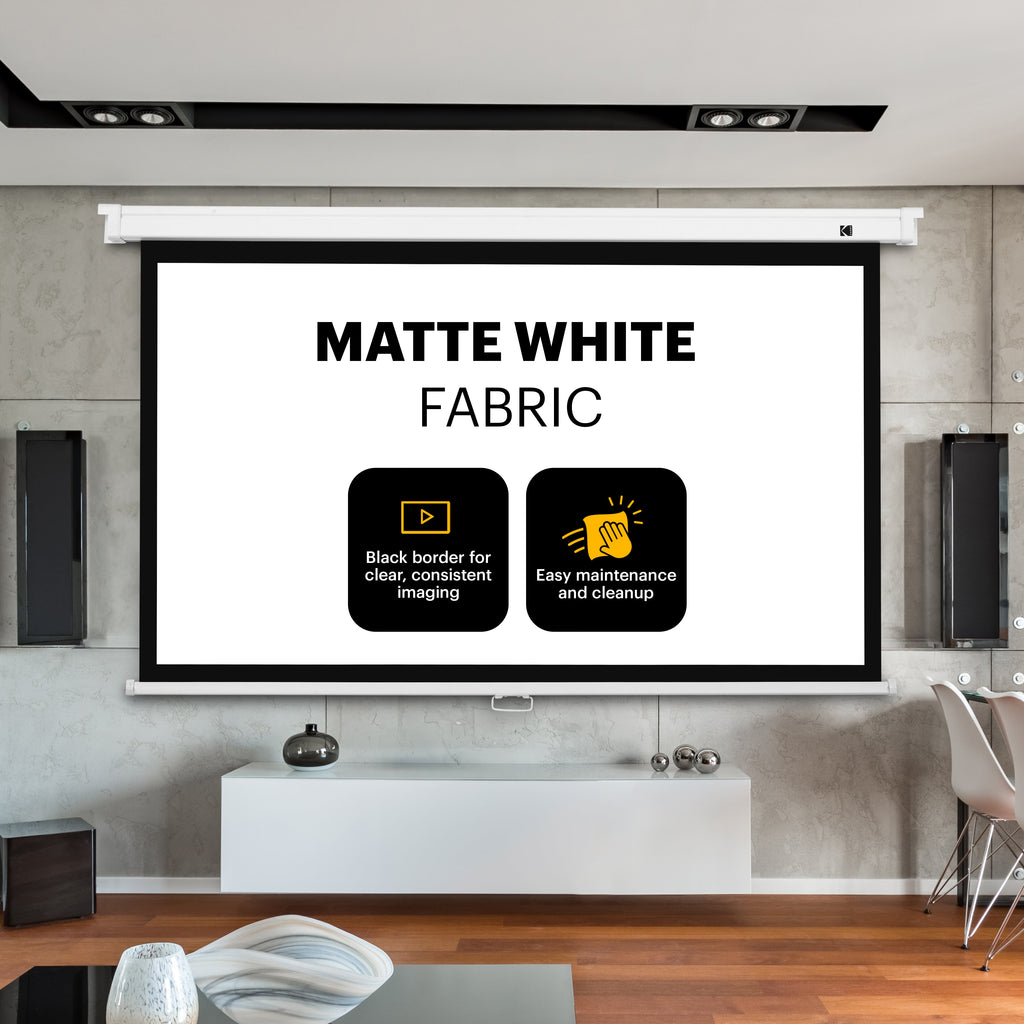 KODAK Manual Pull-Down White Projector Screen – KODAK Photo Plus