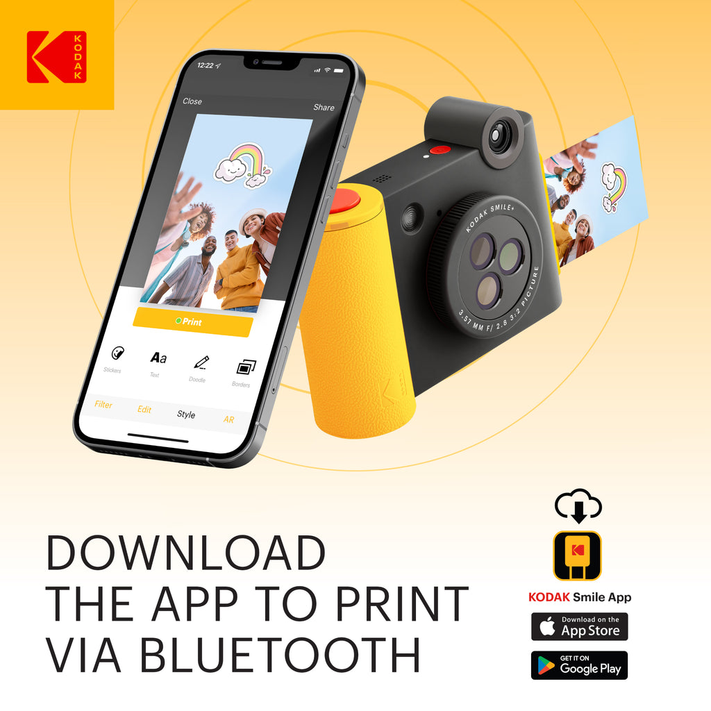 KODAK Smile+ Wireless Digital Instant Print Camera with Effect-changin ...