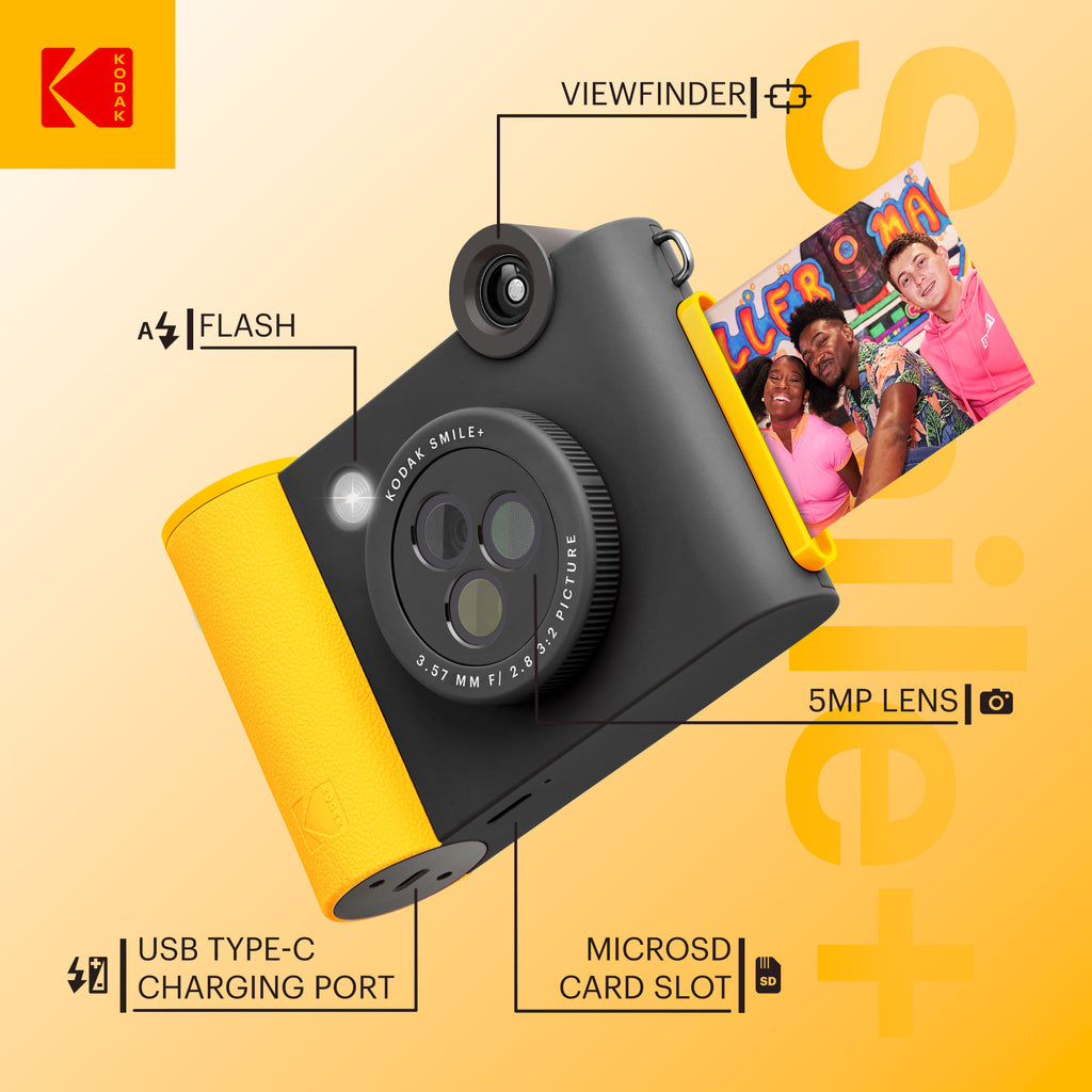 KODAK Smile+ Wireless Digital Instant Print Camera with Effect-changin ...