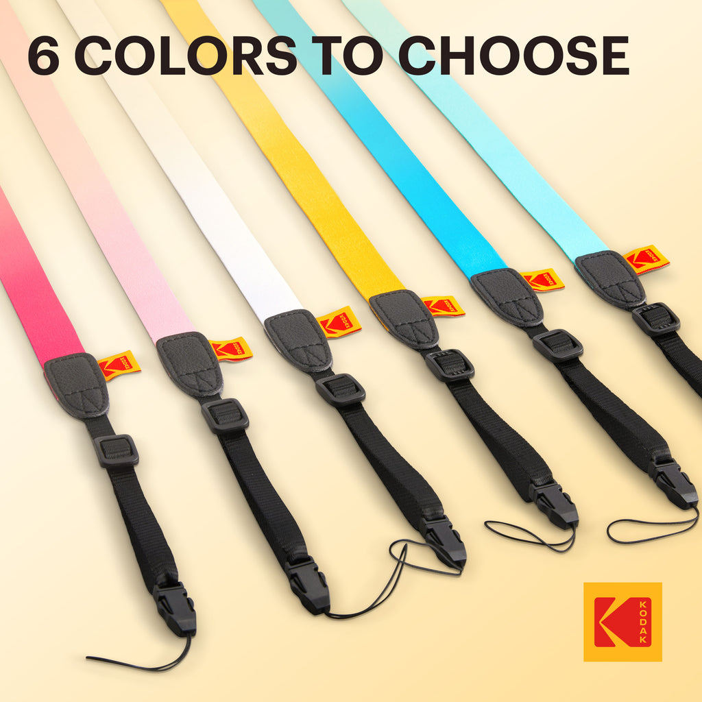 KODAK Deluxe Neck Strap Color Kit, Comfortable & Detachable Camera Str ...