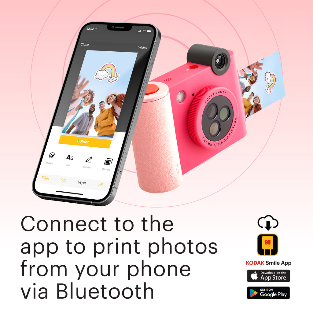 KODAK Smile+ Wireless Digital Instant Print Camera with Effect-changin ...